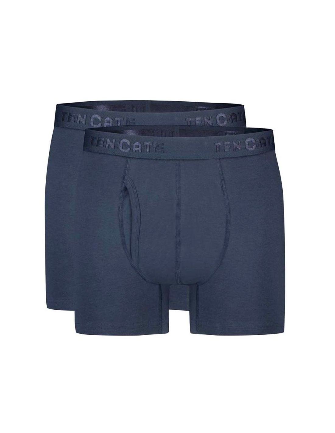 Ten Cate Heren Basics Classic Shorts Cotton Stretch 2Pack Navy